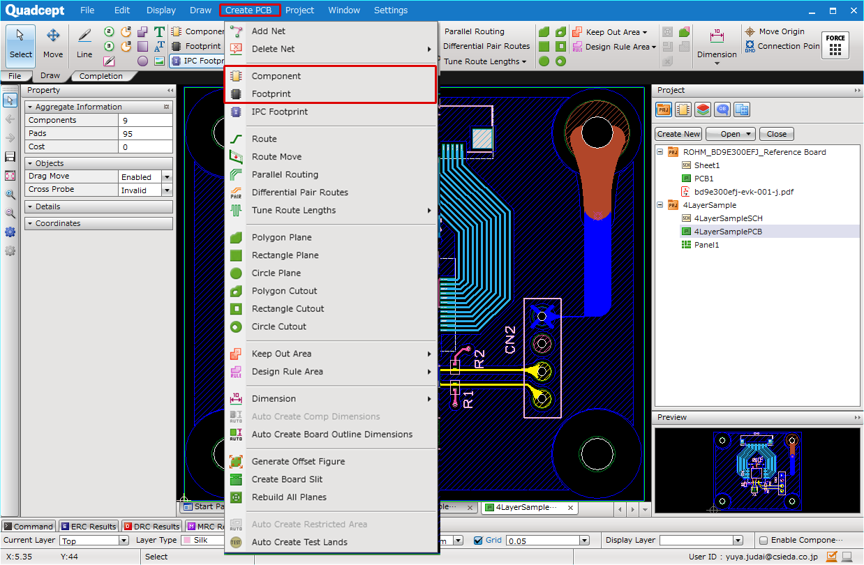Quadcept - Placing from share (Shared Component Library)